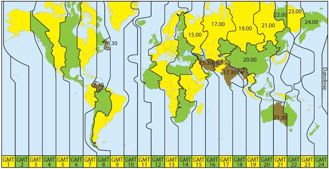 Opgave 4. Tidszoner og datolinien