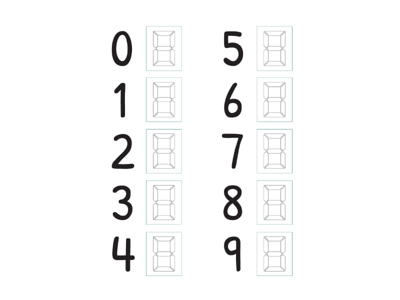 10 Farv digitale tal